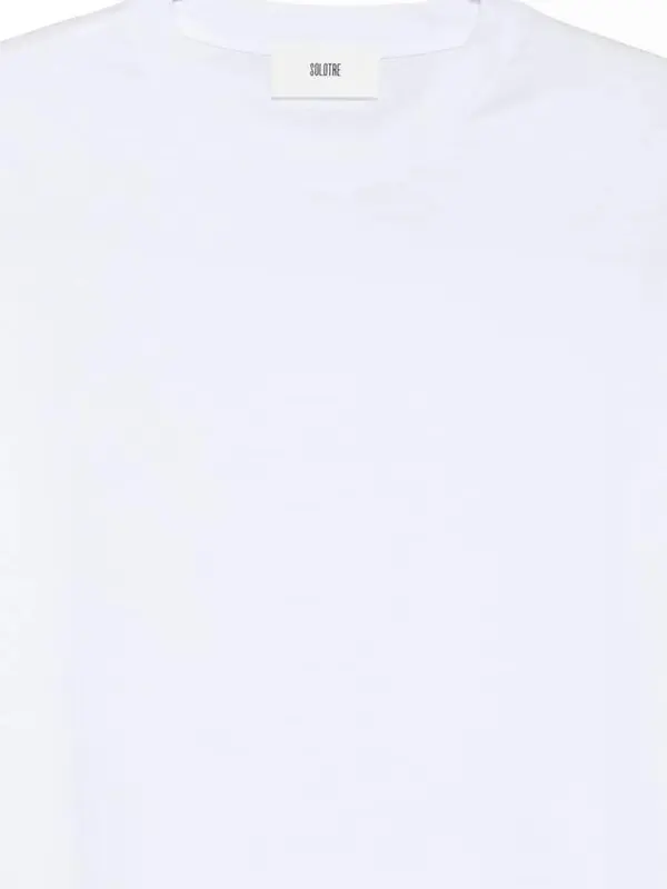 SOLOTRE Crew Neck T-shirt With Short Sleeves - White