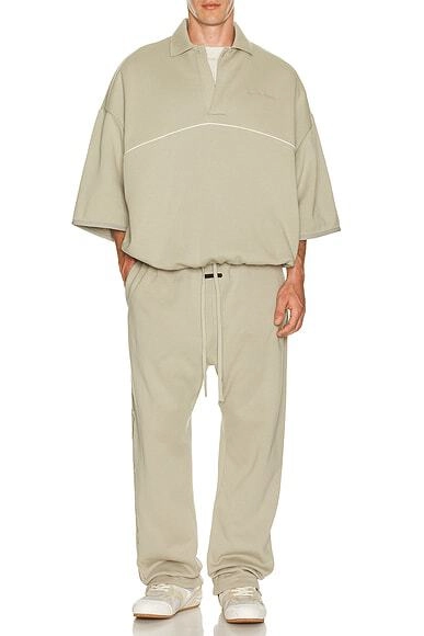 Fear Of God Active Trace 3/4 Sleeve Modern Polo Sweatshirt - Seal