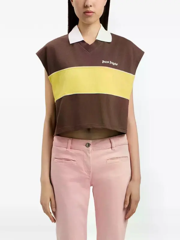 Palm Angels Classic Logo Boxy Polo Top