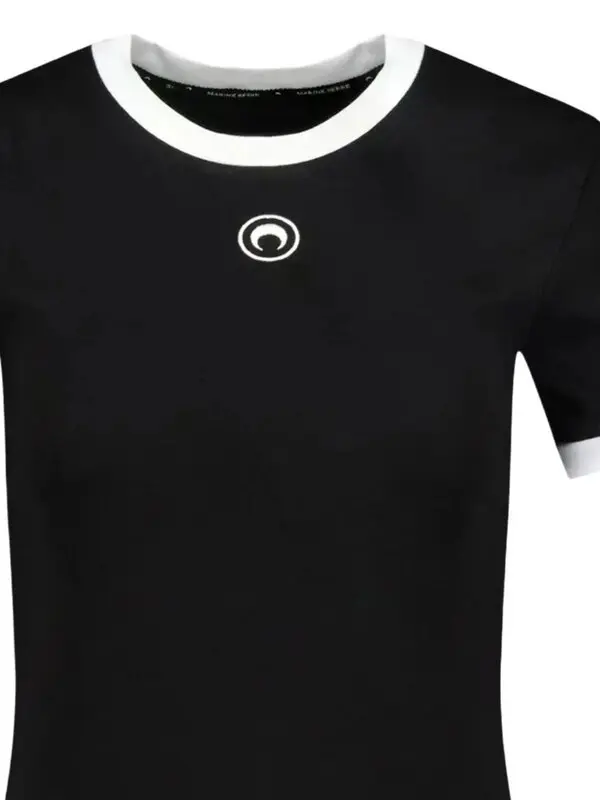 MARINE SERRE Embroidered Moon Logo T-shirt - Black
