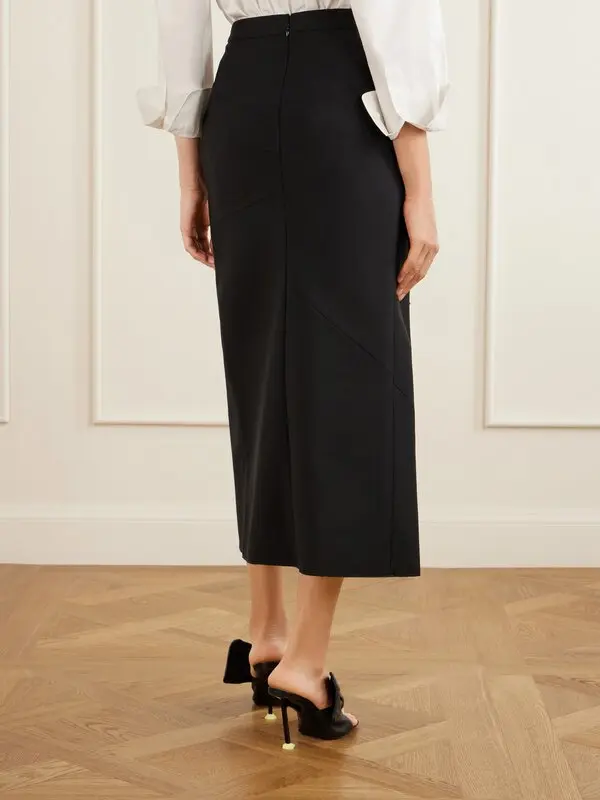 Givenchy Wool And Mohair-blend Maxi Wrap Skirt