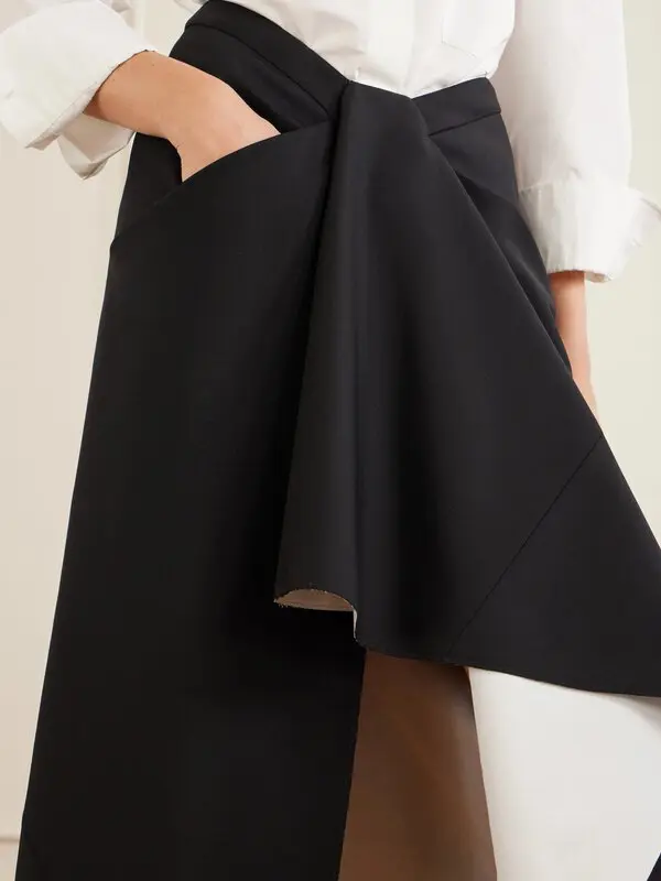 Givenchy Wool And Mohair-blend Maxi Wrap Skirt