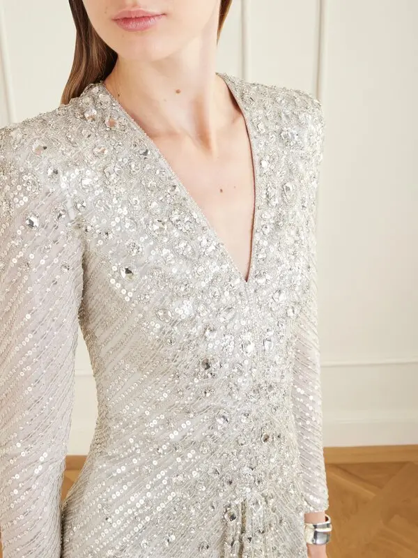Jenny Packham Eve' Sequined Tulle Gown