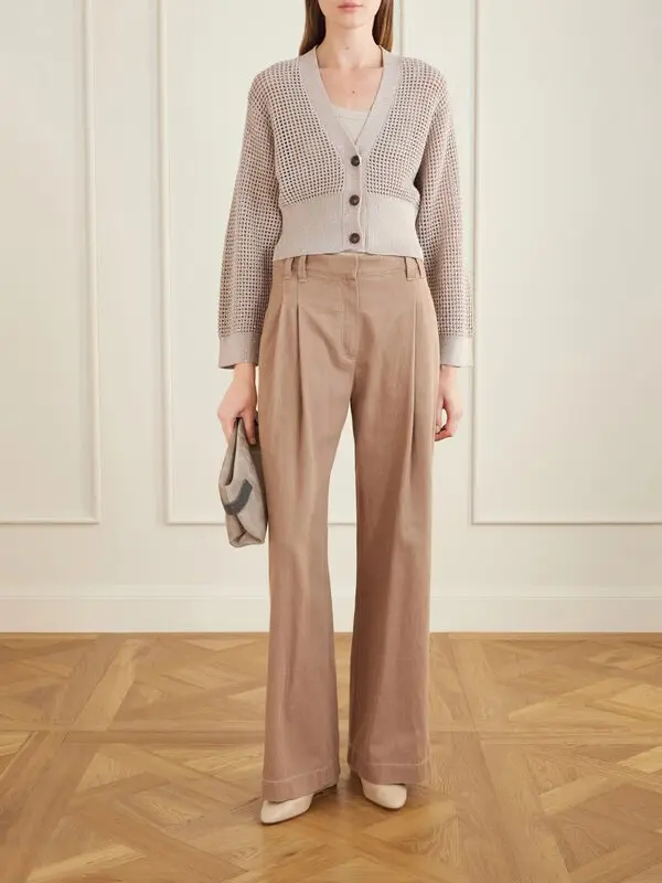 Brunello Cucinelli Sequin-embellished Open-knit Cardigan