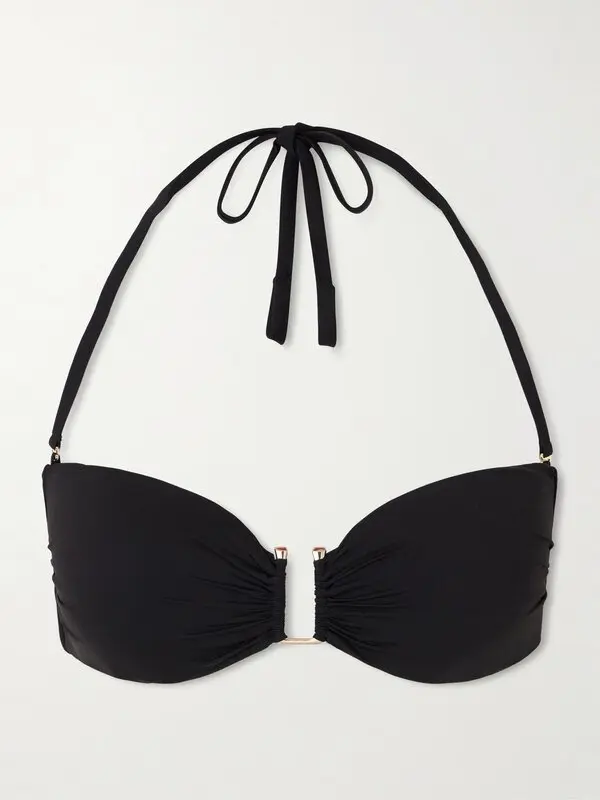 Max Mara Beachwear Amelia Bandeau Bikini Top - Black