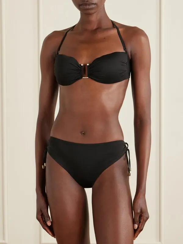 Max Mara Amelia Bandeau Bikini Top With Metal Detail - Black