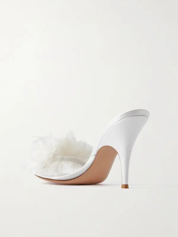 GIANVITO ROSSI Igea 95 Embellished Pvc Sandals - White