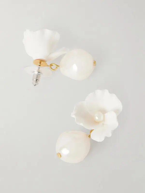 JENNIFER BEHR Clarabel Gold-tone Pearl Drop Earrings - Neutrals