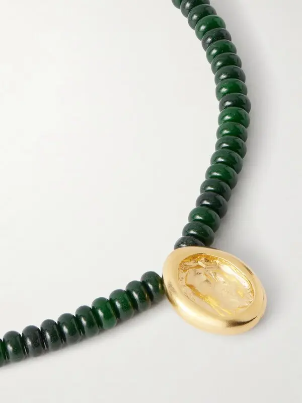 YSSO Aesop' Jade And Gold-plated Necklace