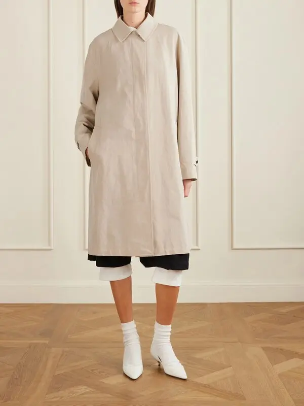 THE ROW Dayton Cotton Coat - Neutrals