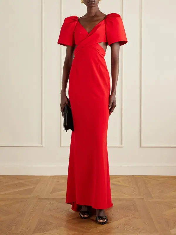 Carolina Herrera Silk-faille And Crepe Gown