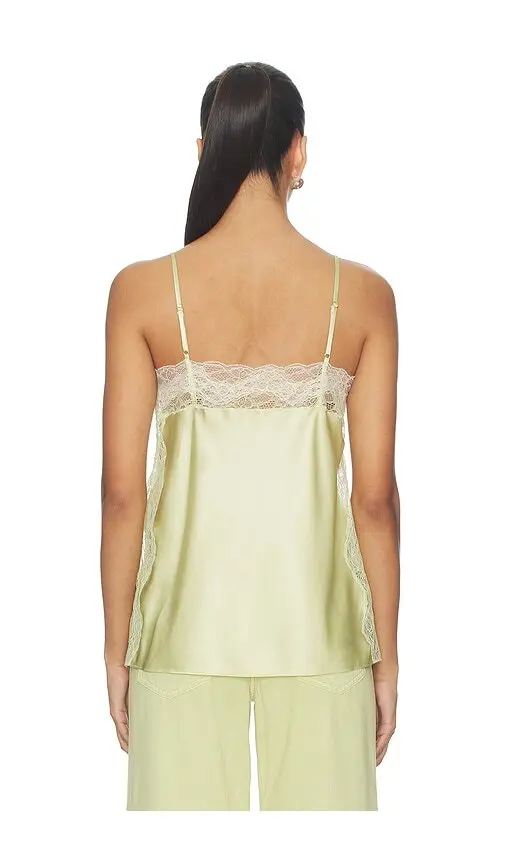 Veronica Beard Johanan Lace Trimmed Silk Blend Camisole - Green