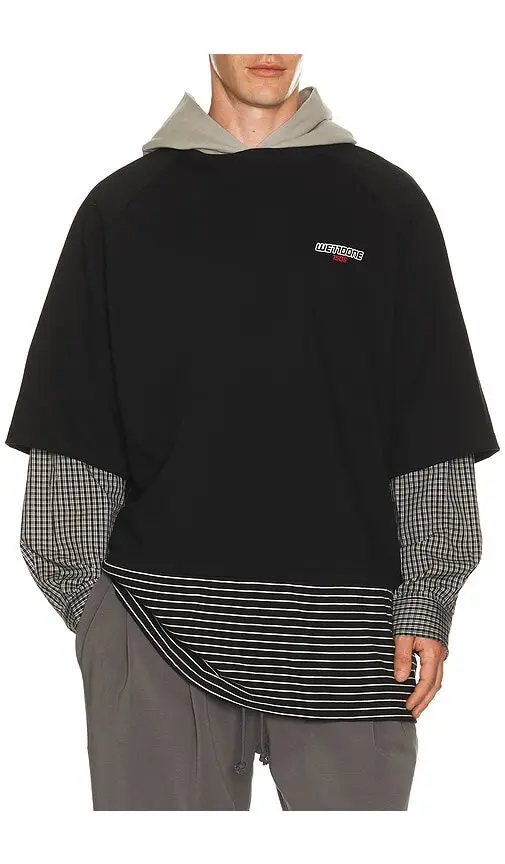 We11Done Multi-layered Hooded Sweatshirt