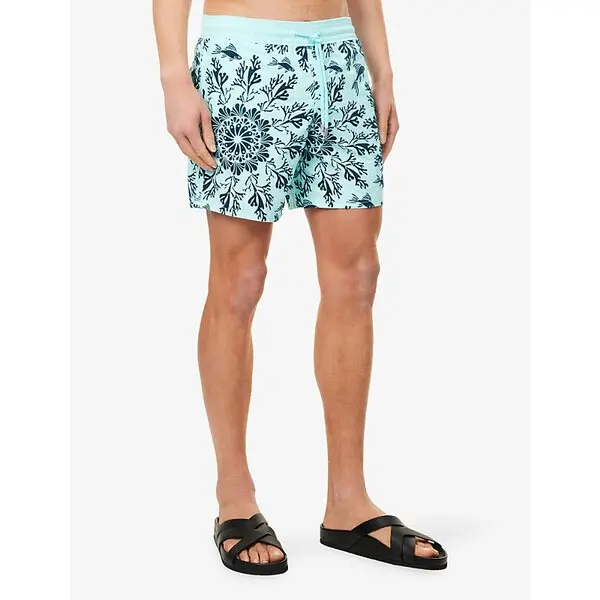Vilebrequin Moorea Coral-print Swim Shorts - Oxygene
