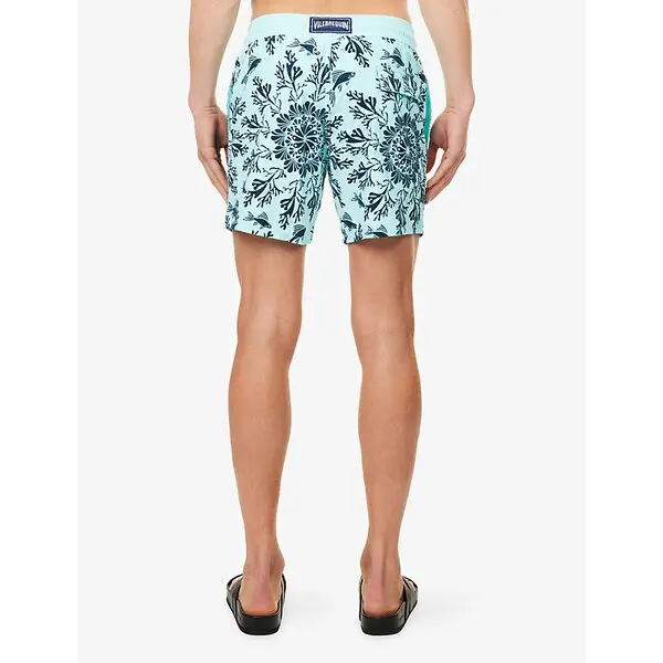 Vilebrequin Moorea Coral-print Swim Shorts - Oxygene