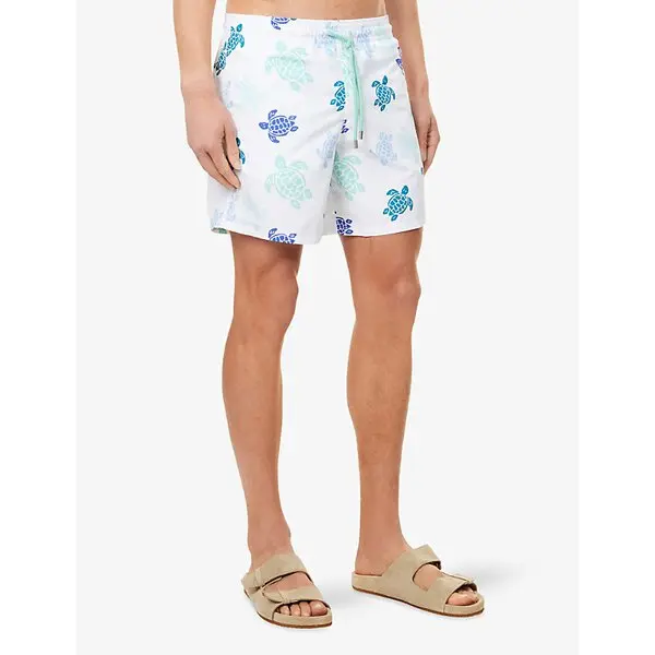 Vilebrequin Turtle-print Swim Shorts - Blanc