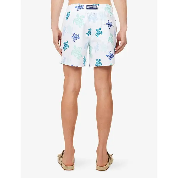 Vilebrequin Turtle-print Swim Shorts - Blanc