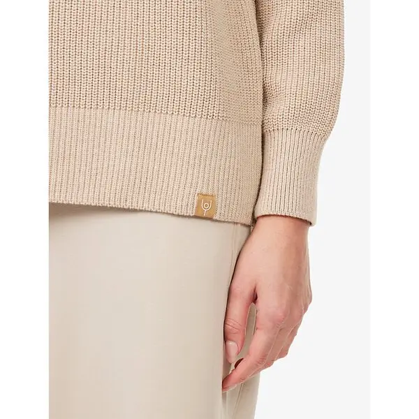 NOW YOU LIVE Laughton V-neck Knitted Cotton Jumper