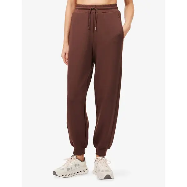 NOW YOU LIVE Uppingham Relaxed-fit Modal-blend Jogging Bottoms - Clay