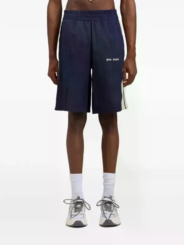 Palm Angels Logo Track Shorts - Blue