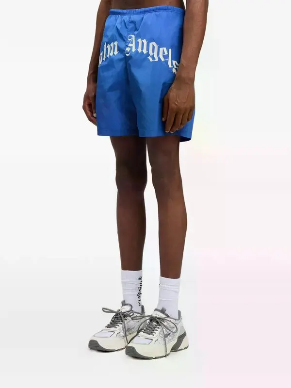 Palm Angels Curved Logo Swimshorts