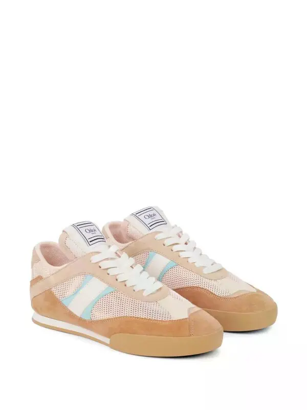 Chloé Kick Paneled Sneakers - Neutrals