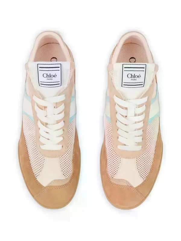 Chloé Kick Paneled Sneakers - Neutrals