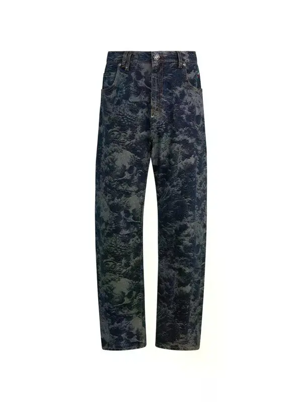 Philipp Plein Skull Print Jeans