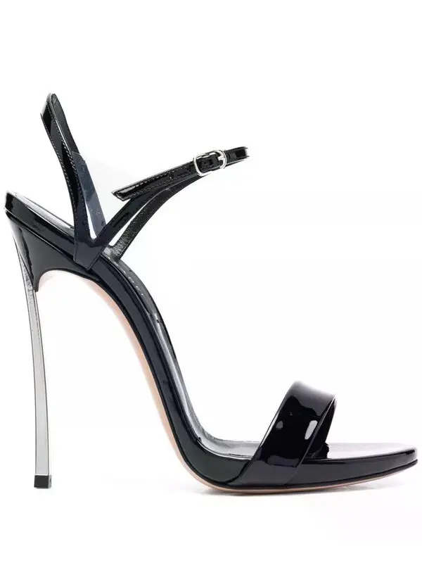 Casadei Open-toe High Stiletto Heel Sandals With Ankle Strap - Black