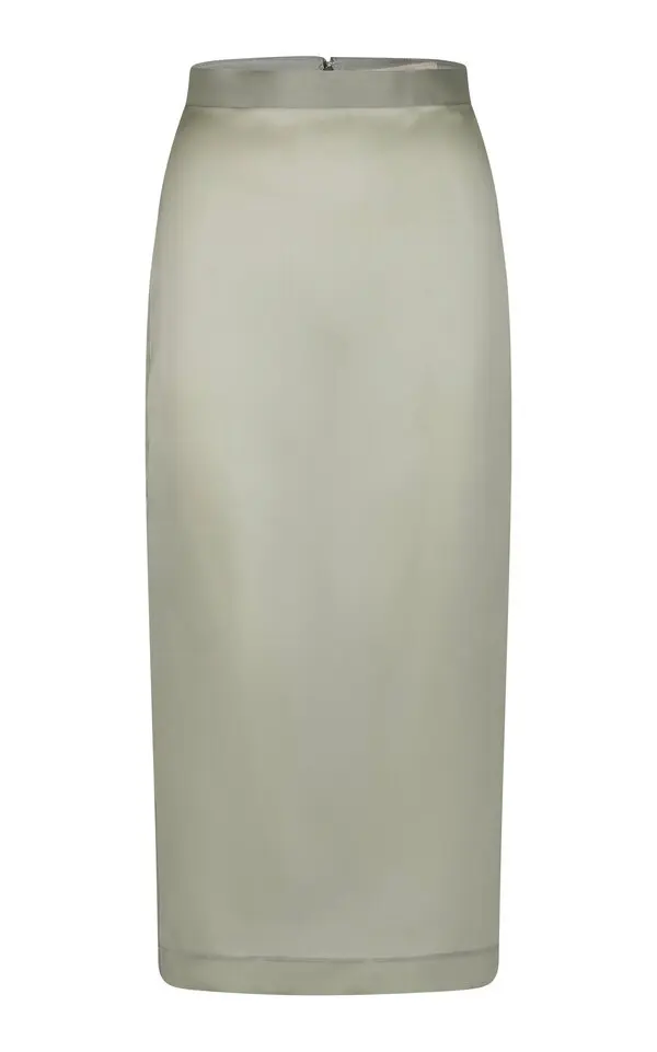 HEIRLOME Irene Silk Midi Skirt - Green