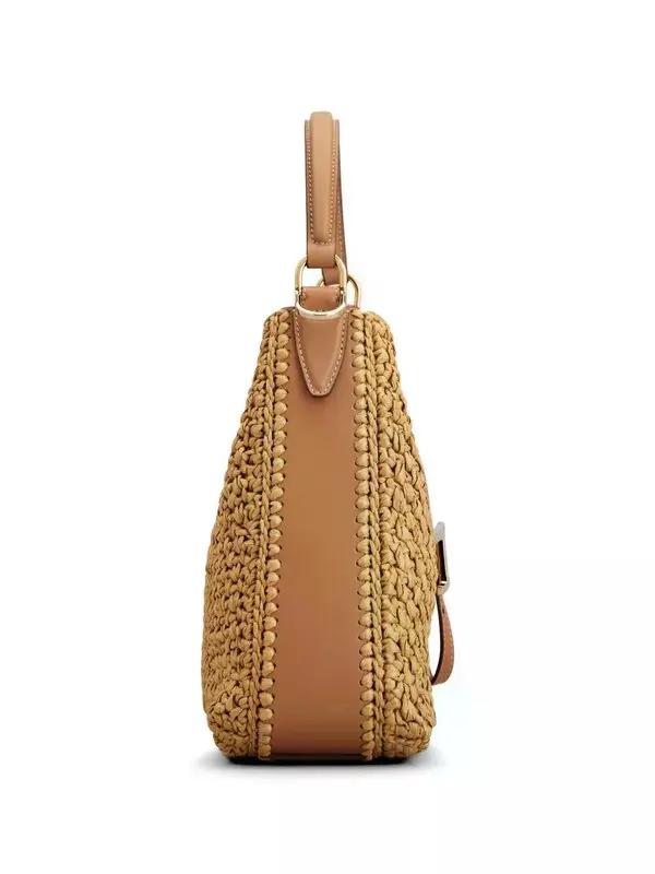 TOD'S Woven Tote Bag With Logo Appliqu