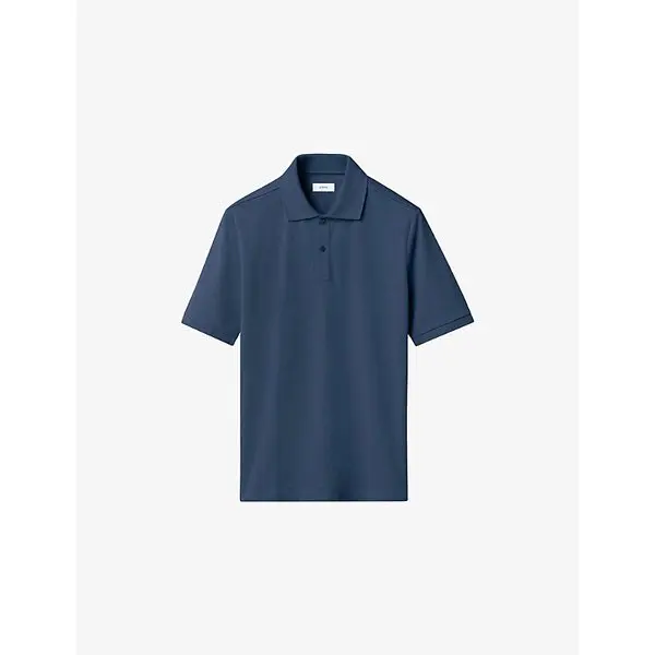 Eton Short-sleeved Cotton-piqué Polo Shirt - Mid Blue