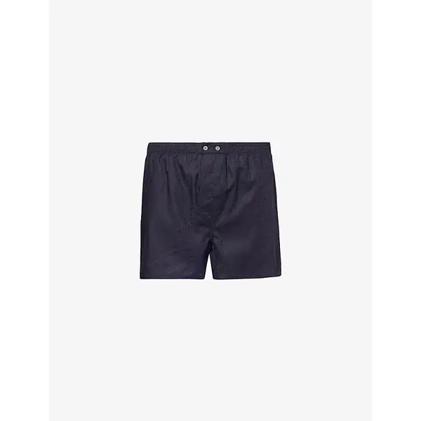 Derek Rose Paris Classic-fit Cotton Boxer Shorts - Black