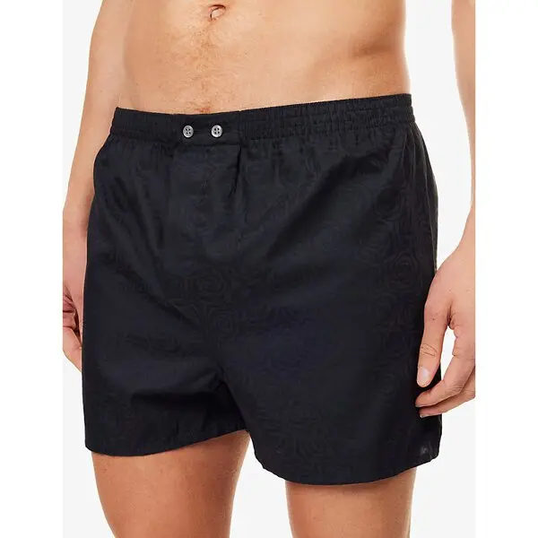 Derek Rose Classic-fit Cotton Boxer Shorts - Black