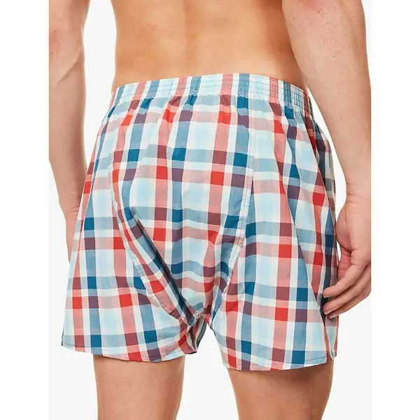 Derek Rose Classic-fit Cotton Boxer Shorts - Blue