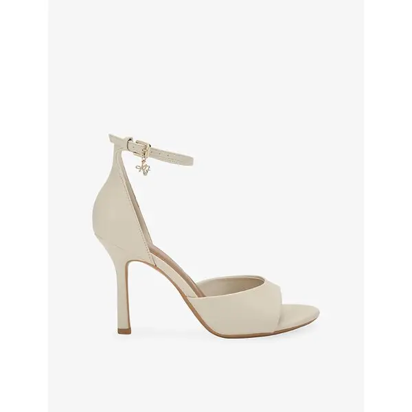 Kurt Geiger Sabrina Faux-leather Heeled Sandals - Bone