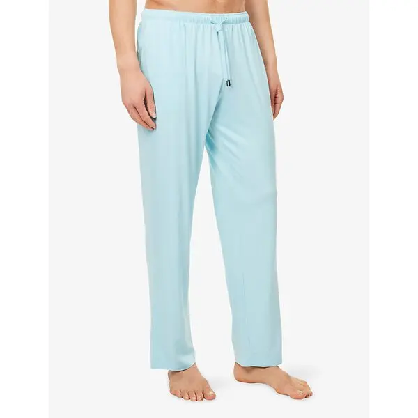 Derek Rose Basel 25 Modal-jersey Trousers - Blue