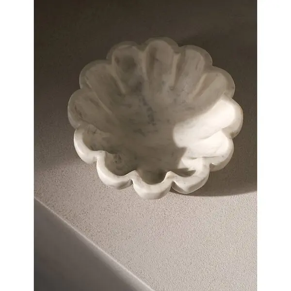 THE WHITE COMPANY Scalloped Marble Bowl 15cm