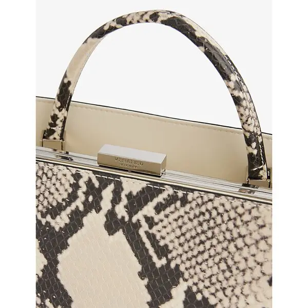 VERAFIED Embossed Leather Shoulder Bag - Phython