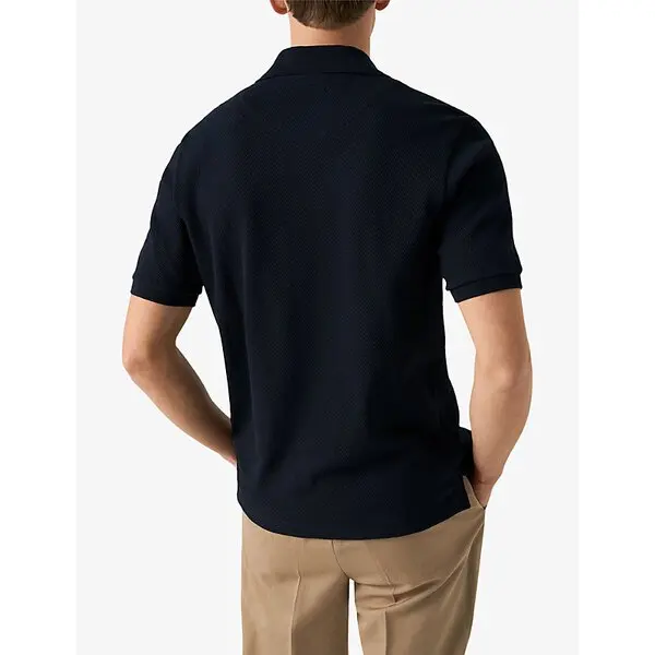 Eton Short-sleeved Jacquard Cotton Polo Shirt