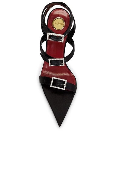 Saint Laurent Bruce Embellished Silk Blend Sandals