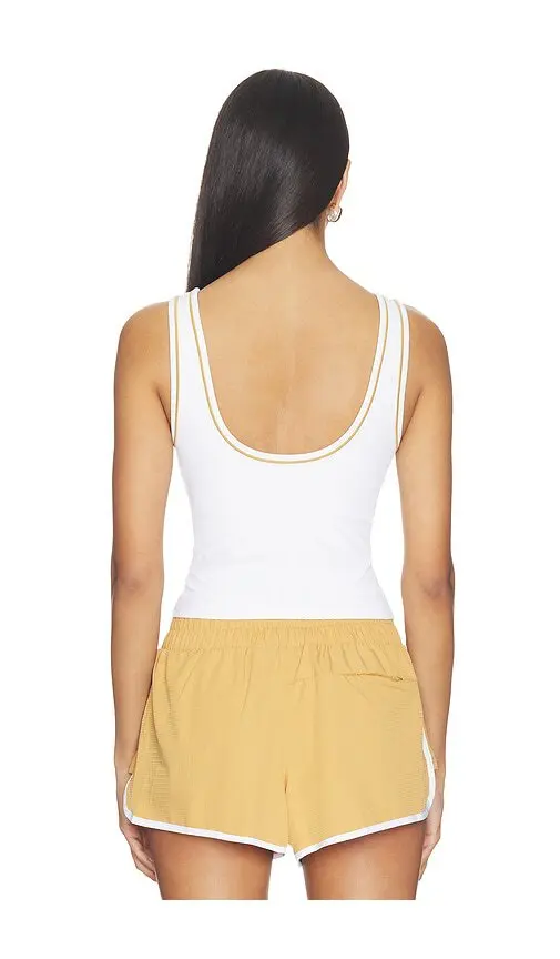 Varley Barney Piped Tank Top - White