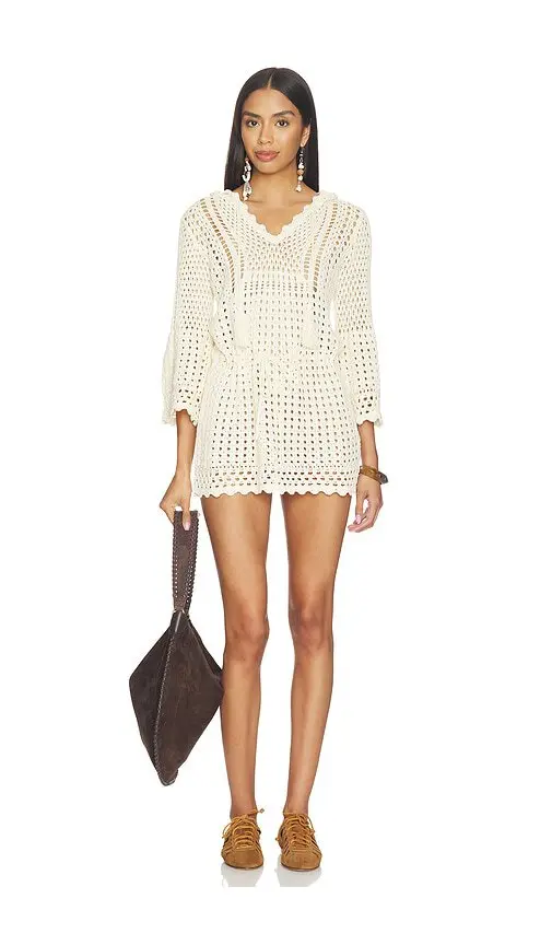 Isabel Marant Étoile Zelnie Crochet Knit Dress - Cream