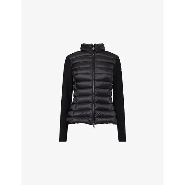 Moncler Hybrid Down Cardigan - Black