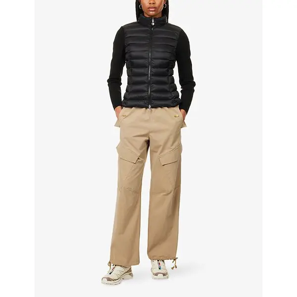 Moncler Hybrid Nylon And Wool Down Cardigan