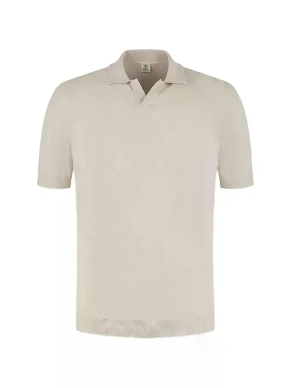 LUIGI BORRELLI Short-sleeve Collared T-shirt - Neutrals