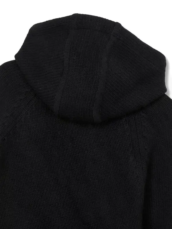 STUDIO TOMBOY Hooded Zip-up Wool Blend Sweater