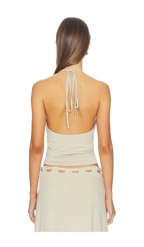 With Jéan Carrie Halter Top - Sage