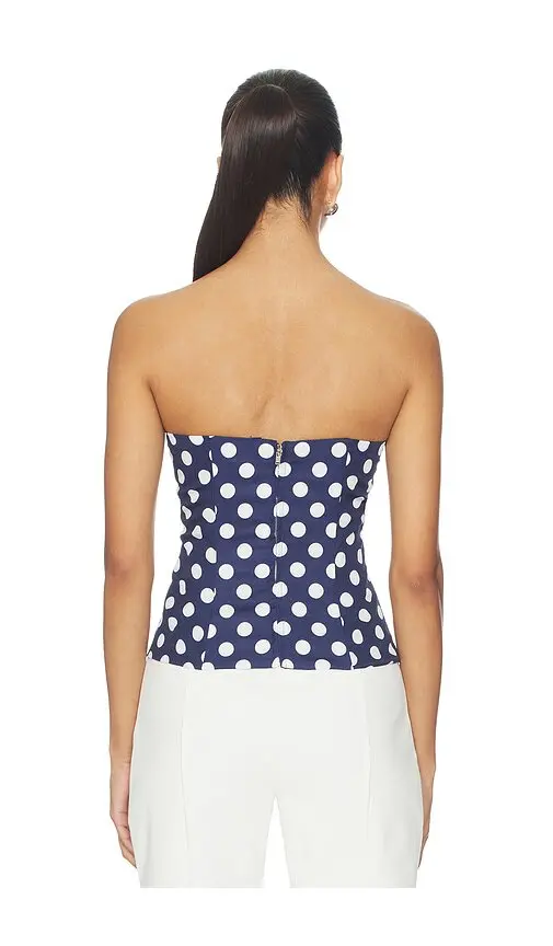 MORE TO COME Tina Corset Top - Navy