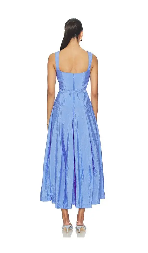 Cinq À Sept Flower Appliqué Midi Dress